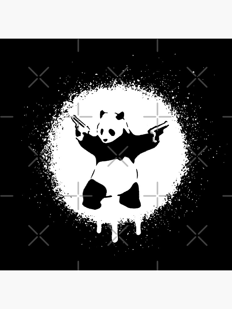 "Panda With Guns Banksy Spray Paint Graffiti" Sticker for Sale by WE ...