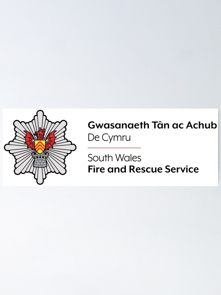 "Logo for the South Wales Fire and Rescue Service" Poster for Sale by ...