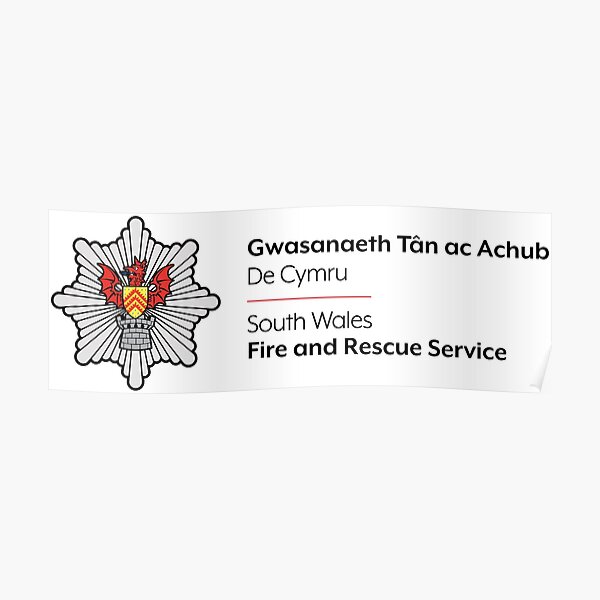 "Logo for the South Wales Fire and Rescue Service" Poster for Sale by ...