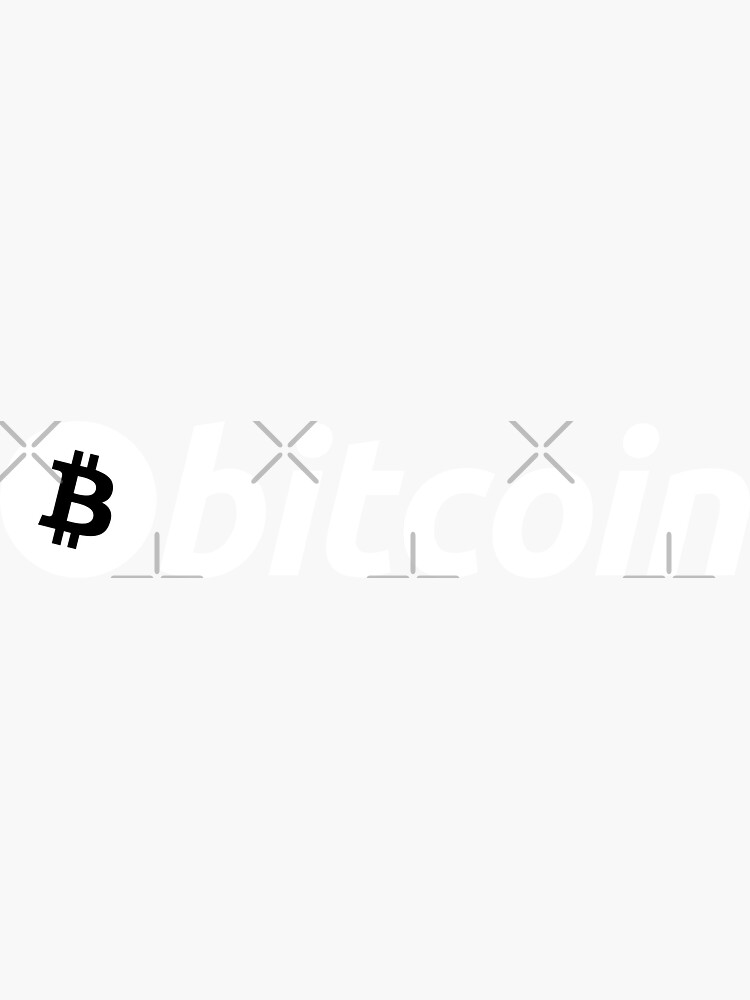 "Bitcoin BTC Crypto - Clean Horizontal White Logo with Black Icon ...