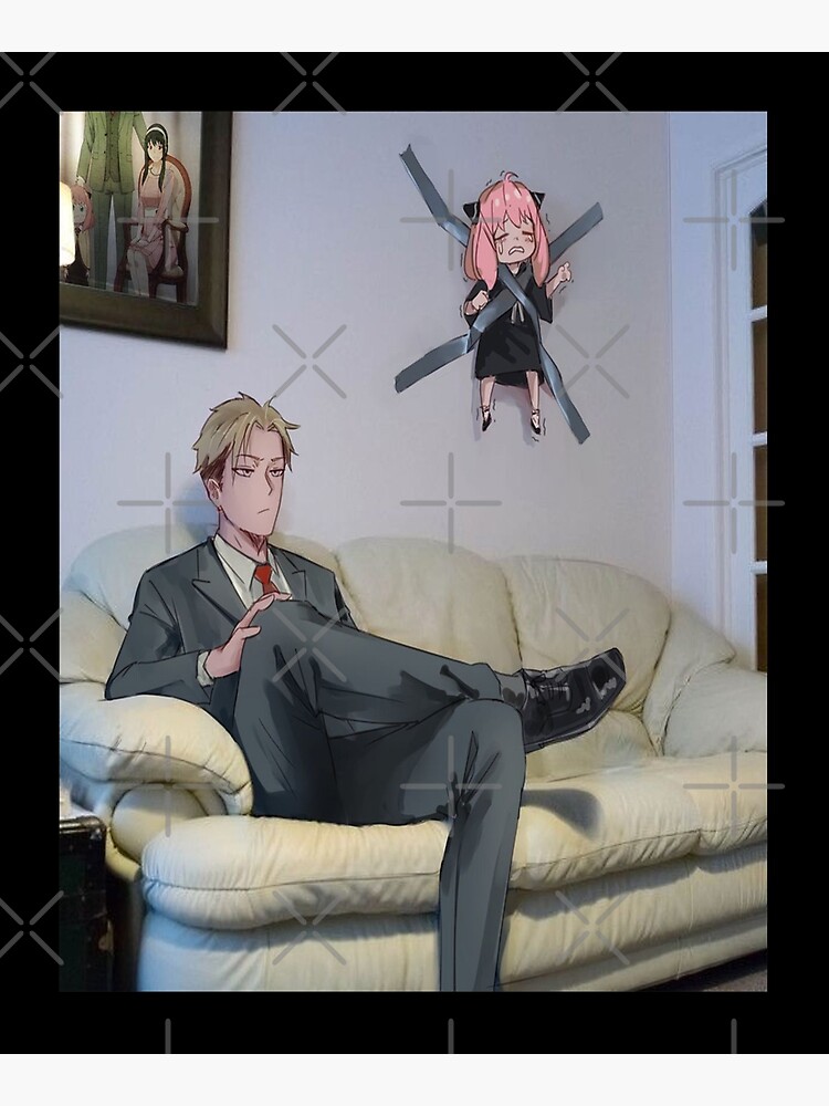 "Spy X Family - Anya and loid - spy x family meme" Mounted Print for ...