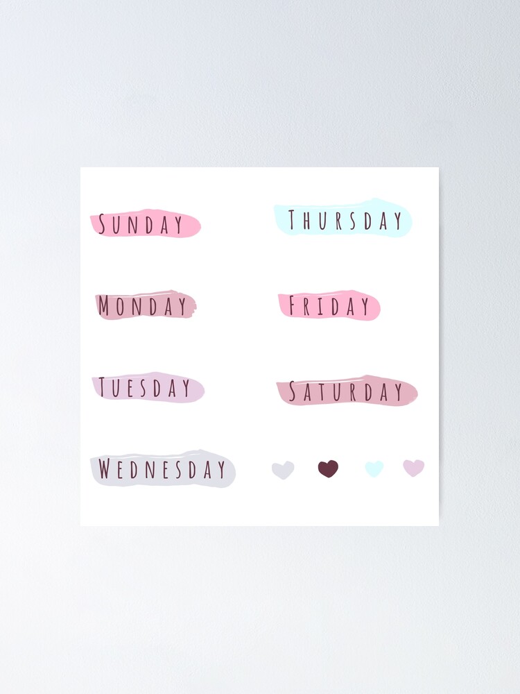 Un Poster De Los Dias De La Semana Spanish Days Of The Week Voy Al