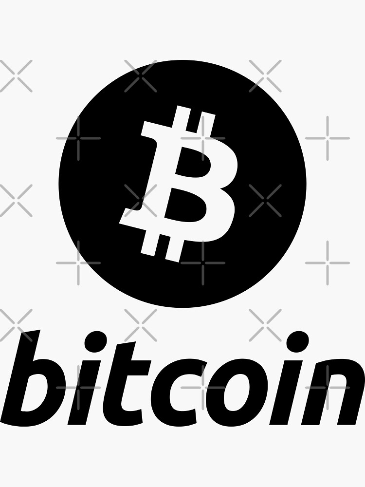 "Bitcoin BTC Crypto - Clean Vertical Black Logo with Transparent Icon ...