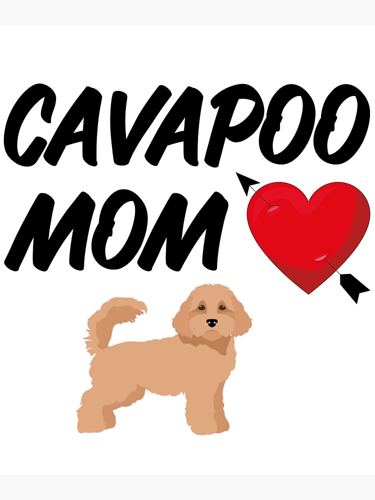 "Cavapoo Mom Cavalier King Charles and Poodle dog Cavadoodle Cavoodle ...