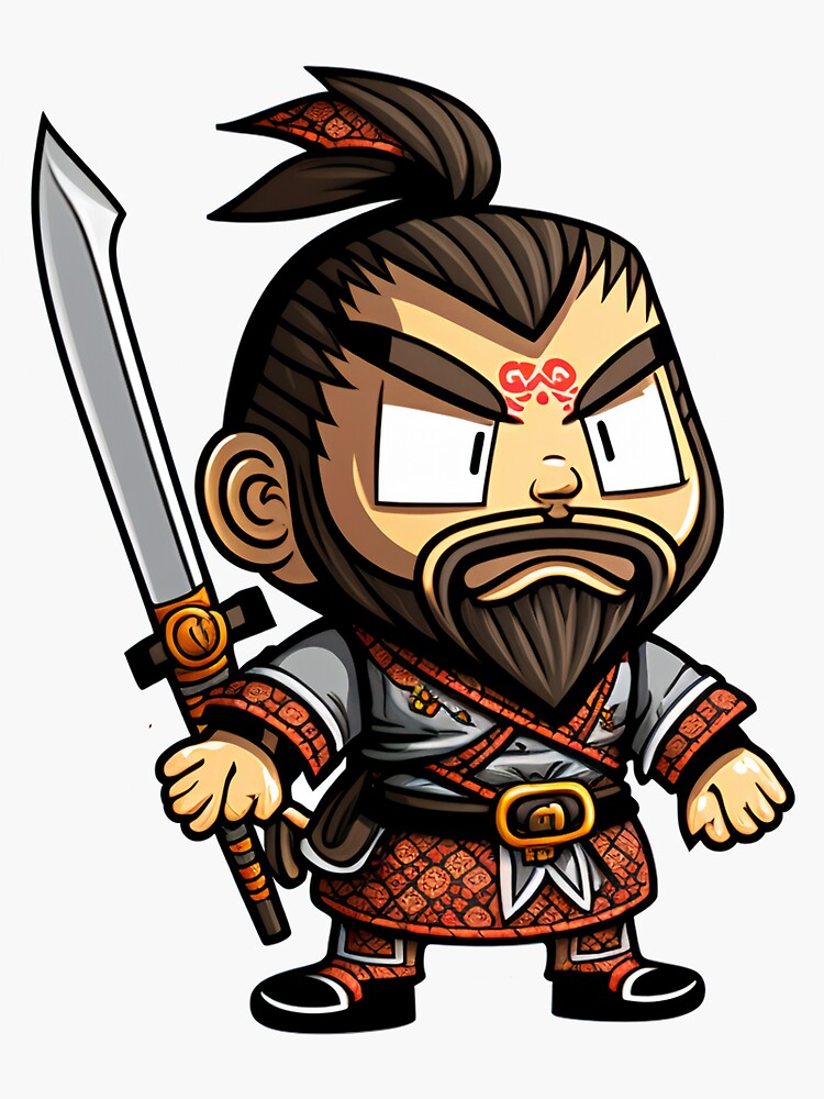 "Chibi Samurai" Sticker for Sale by flowinglobe | Redbubble