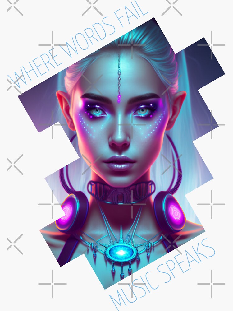 "Cute DJ girl" Sticker for Sale by badbug | Redbubble