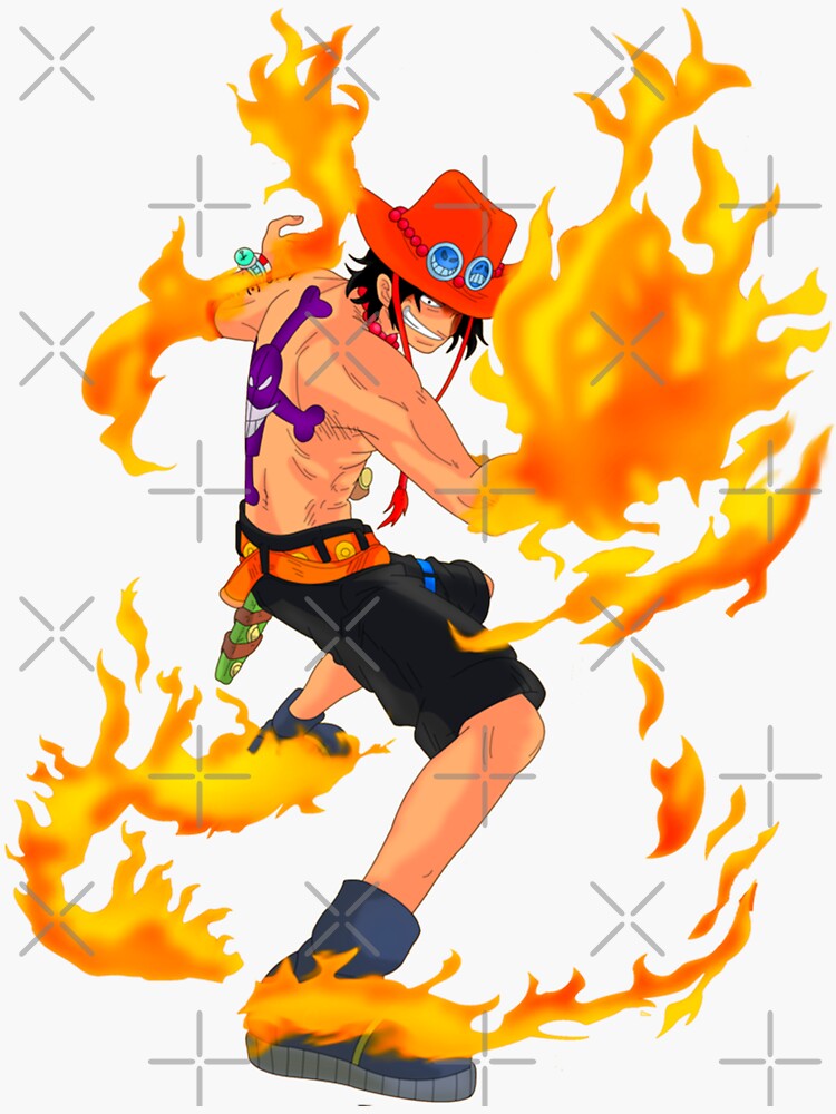"Portgas D ace - One piece" Sticker for Sale by MoEl-Art | Redbubble