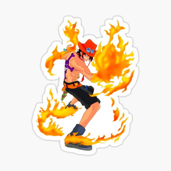 "Portgas D ace - One piece" Sticker for Sale by MoEl-Art | Redbubble
