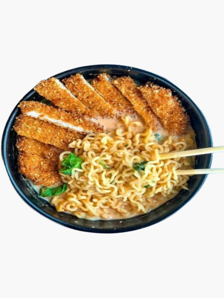 "Chicken katsu & Ramen" Sticker for Sale by Kito-Kato | Redbubble
