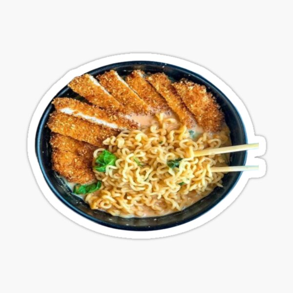 "Chicken katsu & Ramen" Sticker for Sale by Kito-Kato | Redbubble