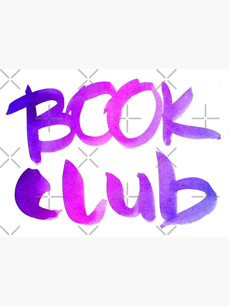 "book club watercolor lettering | bookclub word watercolor ...
