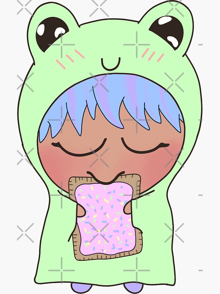 "Toaster Tart in a Frog Onesie- cute, kawaii, hoodie, blanket, pastel ...