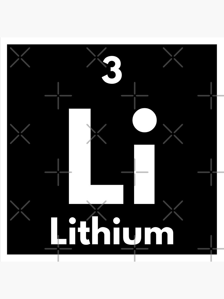 Lámina fotográfica «Tabla periódica elemento número 3 Li Litio» de ...