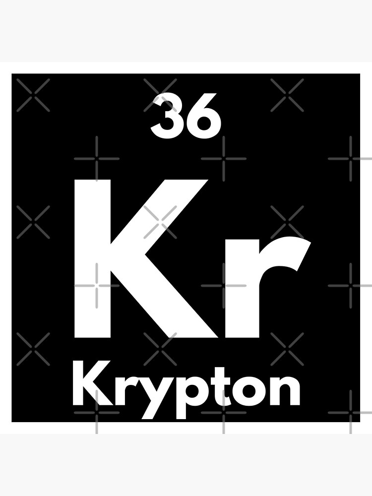 Impression photo « Numéro d'élément du tableau périodique 36 Kr Krypton ...