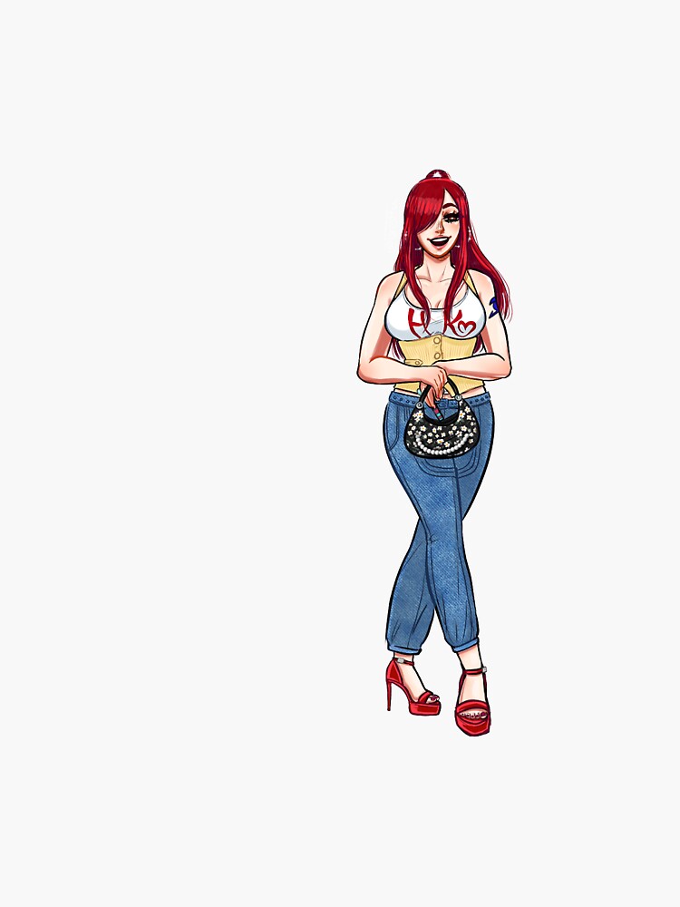 "Erza Scarlet (FFS)- Version 2" Sticker for Sale by Toriyota | Redbubble