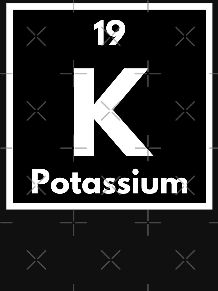 "Periodic Table element number 19 K Potassium" T-shirt for Sale by ...