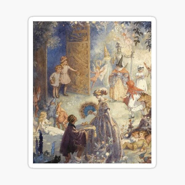 "Christmas Elves Sheltering with a Robin - Margaret Tarrant" Sticker ...