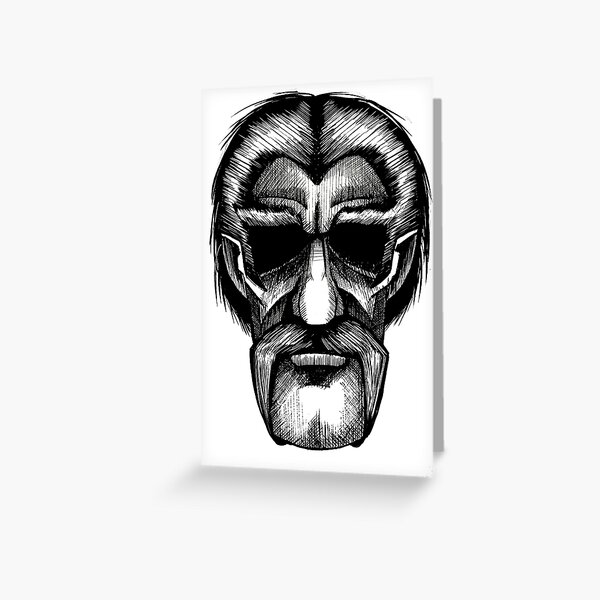 "80's Mustache Mobster Drawing" Greeting Card for Sale by LarksDrawings ...