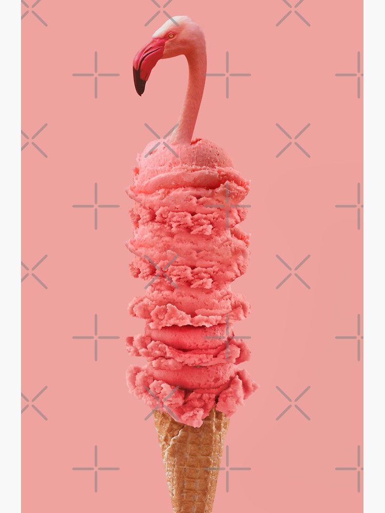 "Ice-Flamingo" Sticker for Sale by jurgenvargas | Redbubble