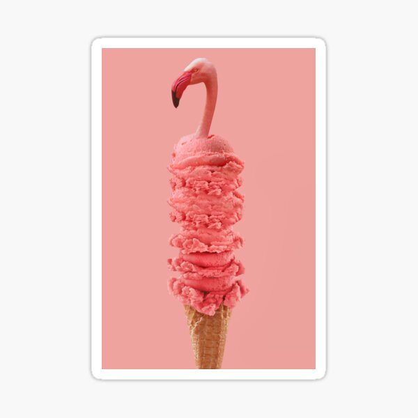 "Ice-Flamingo" Sticker for Sale by jurgenvargas | Redbubble