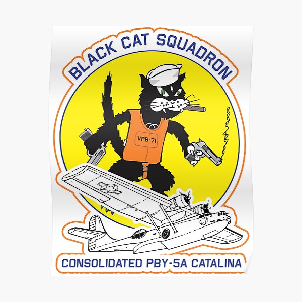 "Consolidated PBY-5A Catalina - Black Cat Squadron PBY" Poster for Sale ...