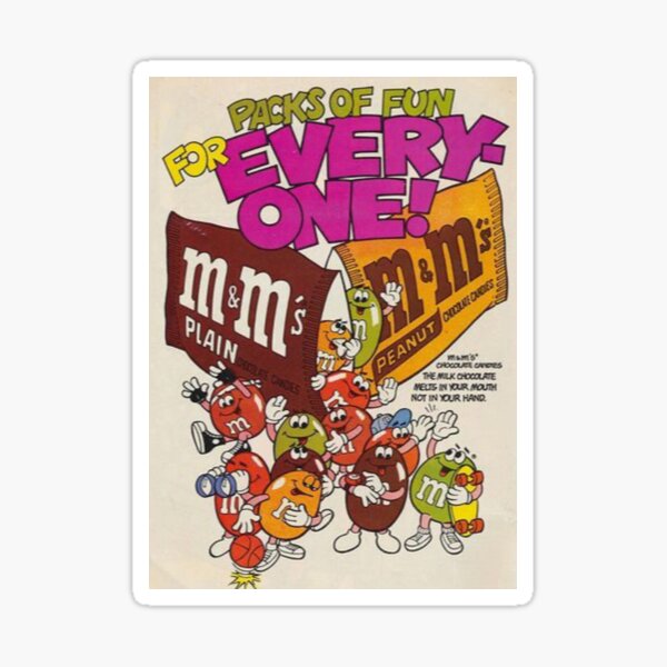 "m&m's" Sticker for Sale by iidakoponen | Redbubble