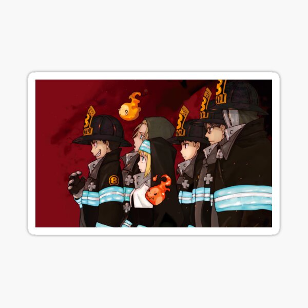 "Fire Force" Sticker for Sale by KitaKittyGates | Redbubble