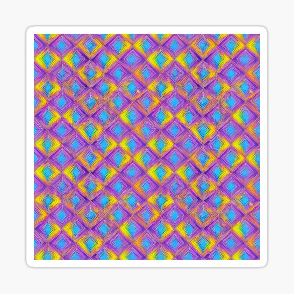 "Geometric diamond pattern - psychedelic" Sticker for Sale by ai-aitist ...