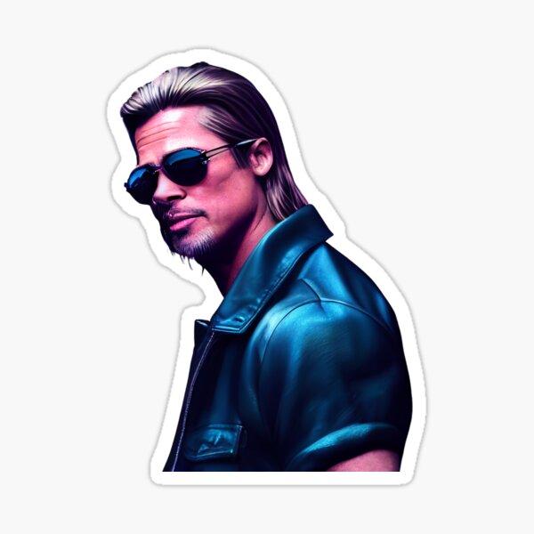 "Brad Pitt " Sticker for Sale by tasbir001 | Redbubble