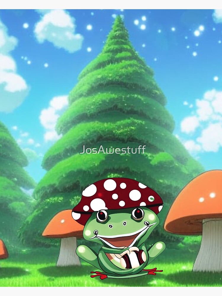"Cute Mushroom Frog" Poster for Sale by JosAwestuff | Redbubble