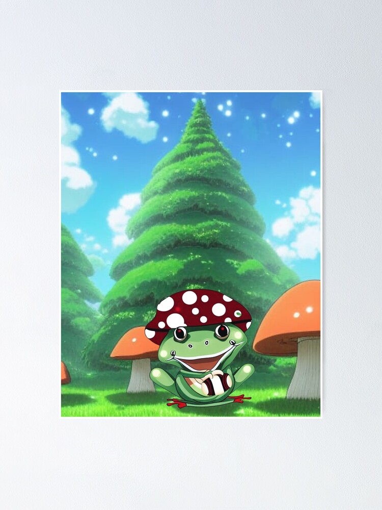 "Cute Mushroom Frog" Poster for Sale by JosAwestuff | Redbubble