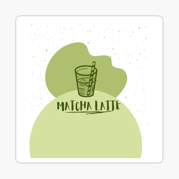 "Matcha Latte Art" Sticker for Sale by Moodysoul | Redbubble