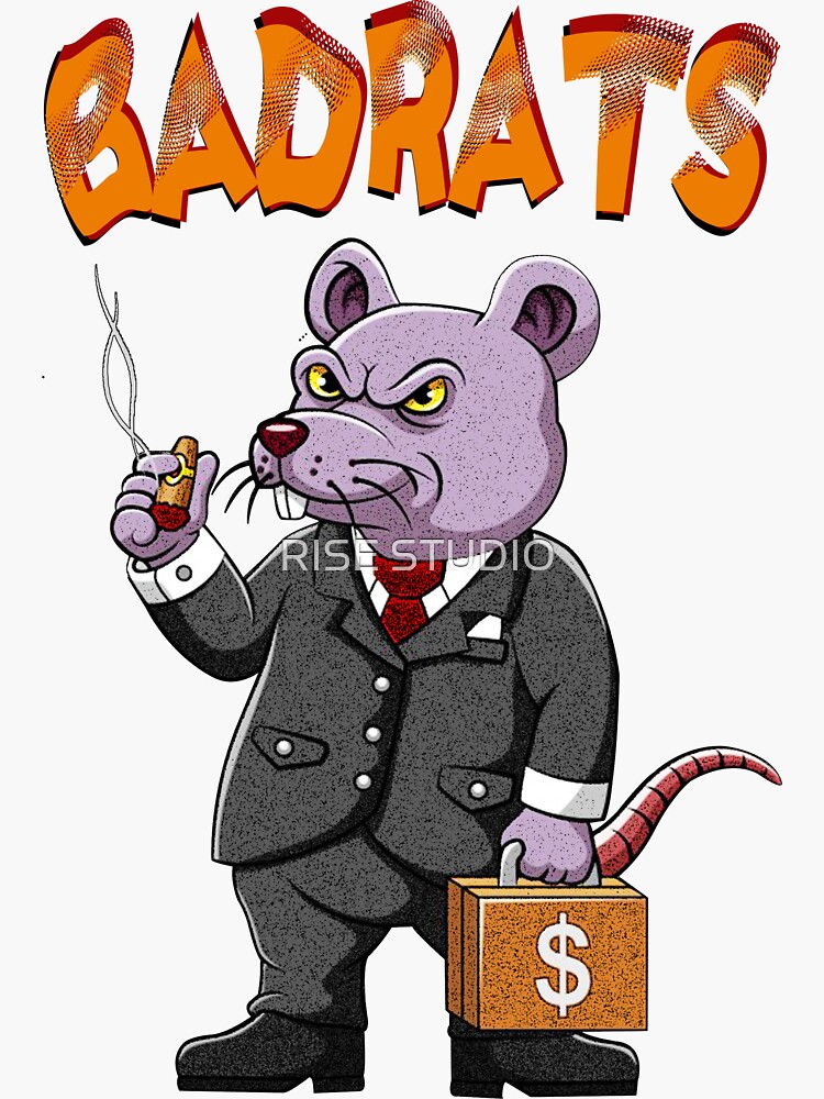 "BAD RATS" Sticker for Sale by risestudio84 | Redbubble