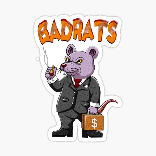 "BAD RATS" Sticker for Sale by risestudio84 | Redbubble