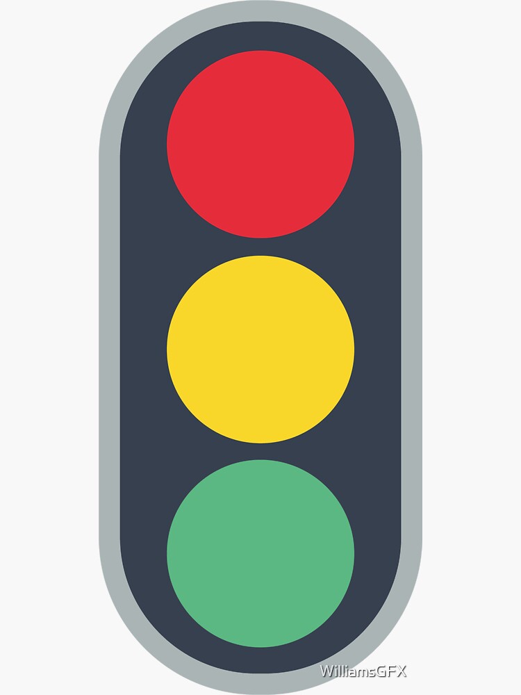 "Vertical Traffic Light Gift Design" Sticker for Sale by WilliamsGFX ...