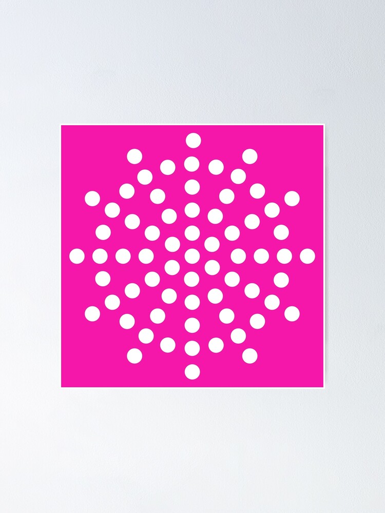 "Hot Pink and White Polka Dot Wheel" Poster for Sale by Shapes-Mania ...