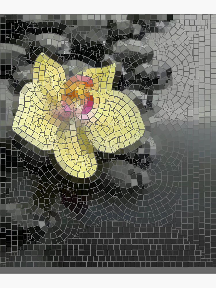 "Colourpop Yellow Orchid Mosaic" Sticker for Sale by graffica | Redbubble