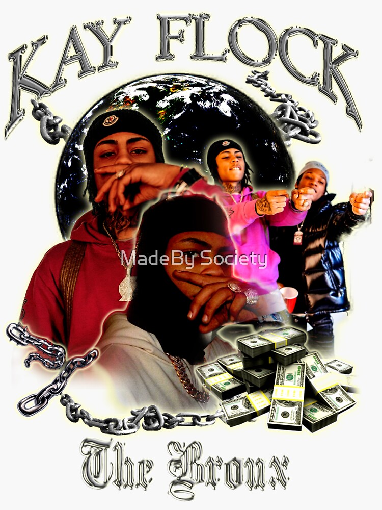 "Kay flock (Unchained) Rap Bootleg Design" Sticker for Sale by MadeBy ...
