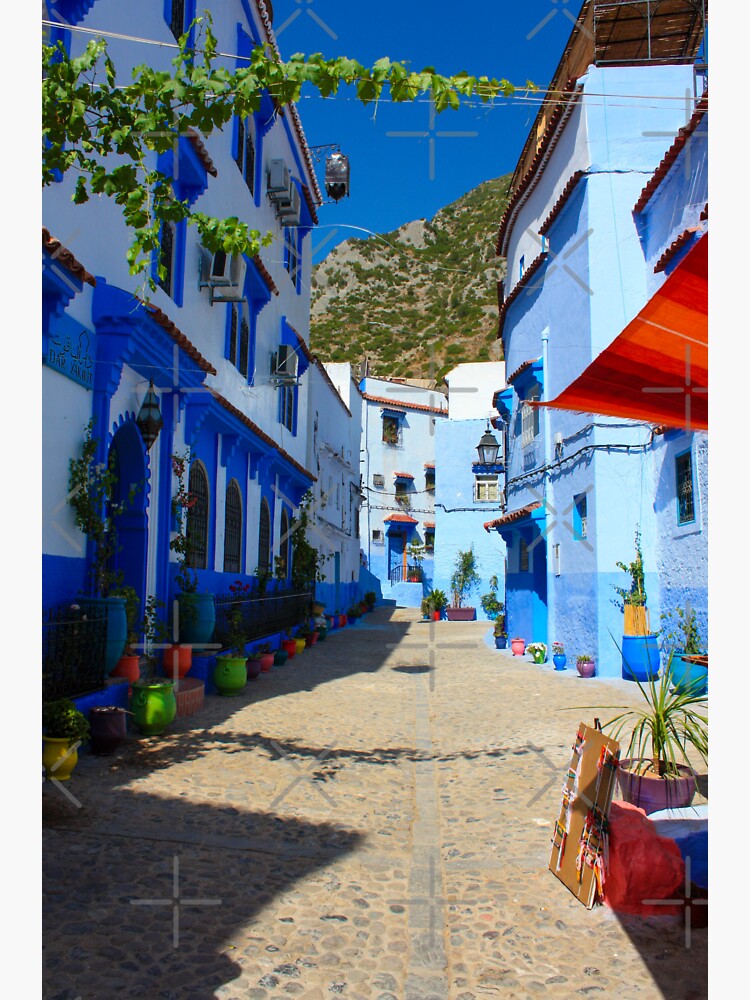 "Chefchaouen Color. Morocco." Sticker for Sale by BENMBARK | Redbubble