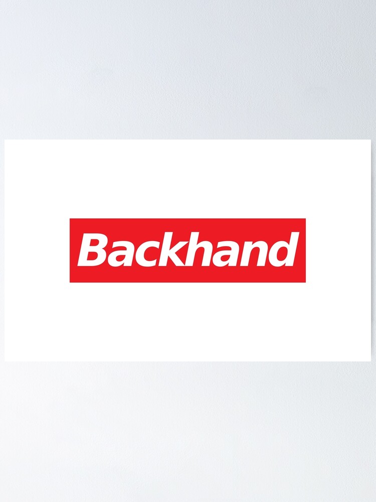"Backhand Tennis - Box logo" Poster for Sale by TieBreak-Tennis | Redbubble