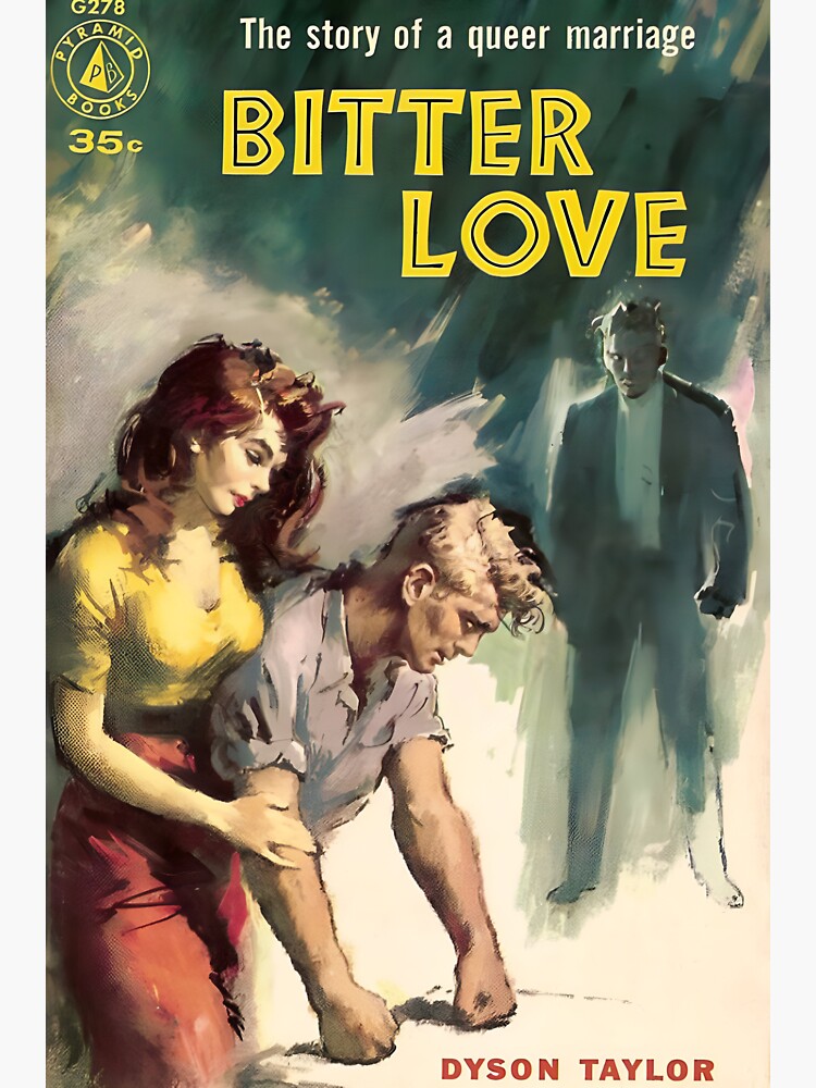 "Bitter Love pulp fiction novel cover" Sticker for Sale by ...