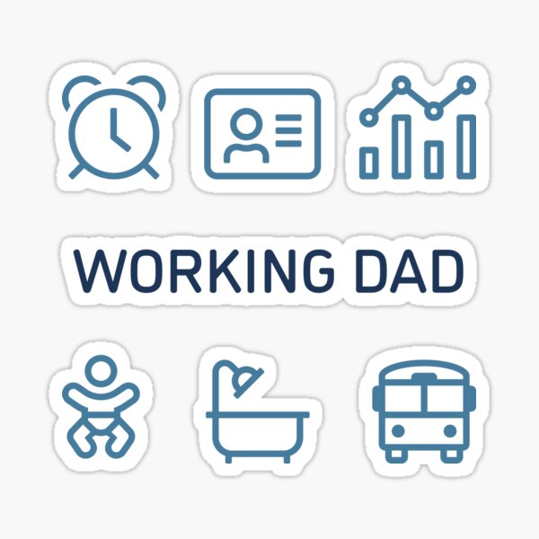 "Working Dad Icons" Sticker for Sale by NotLostWanderer | Redbubble