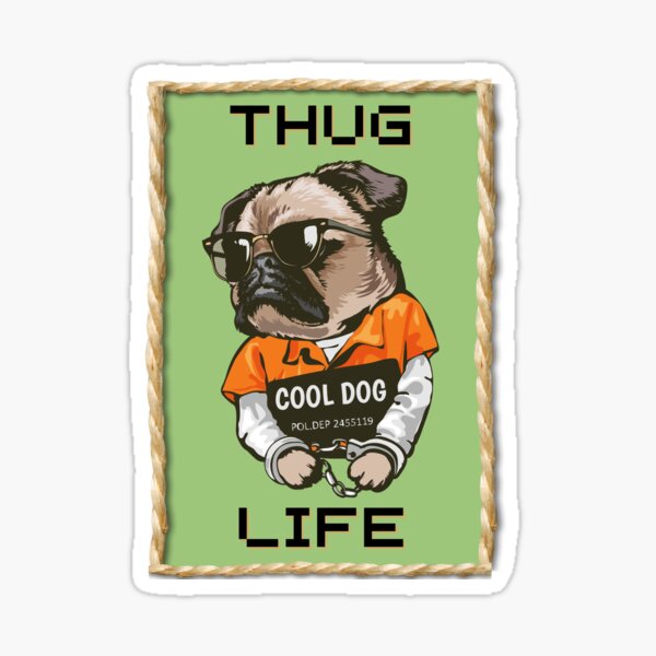"THUG LIFE" Sticker for Sale by jeanvaljen | Redbubble