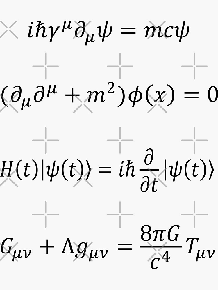 "Theoretical Physics Equations" Sticker for Sale by ScienceCorner ...