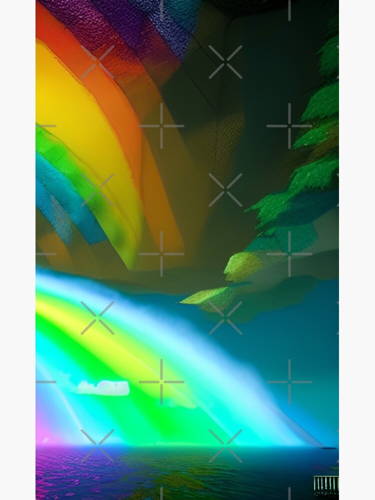 "Abstraction Rainbow Watercolor view imagination dream" Sticker for ...