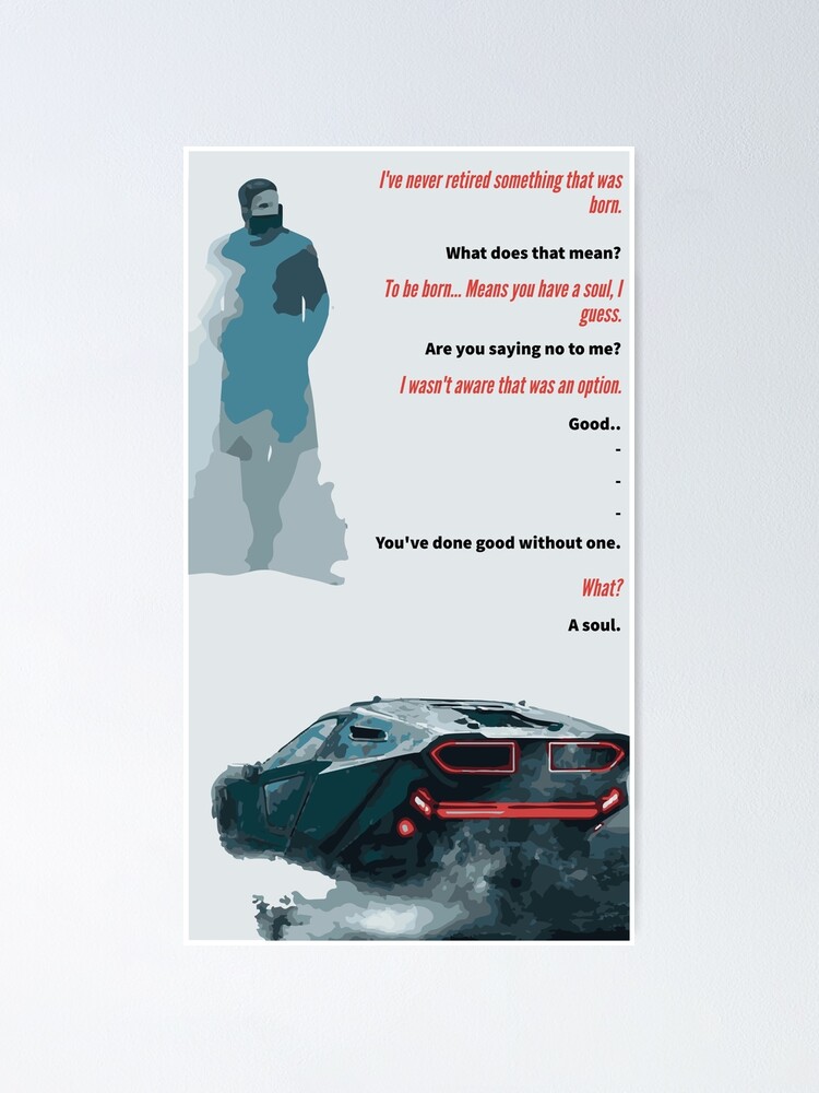 "Blade Runner 2049 - Replicant Talk" Poster for Sale by SilhouettePop ...