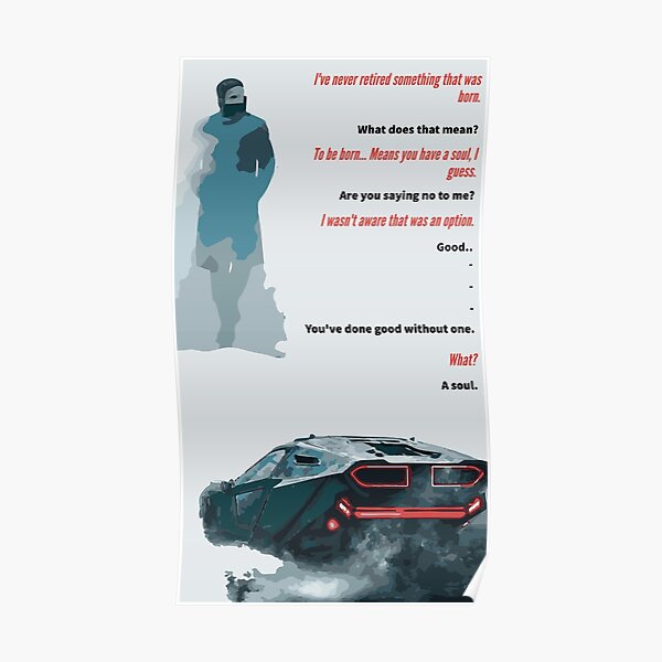 "Blade Runner 2049 - Replicant Talk" Poster for Sale by SilhouettePop ...