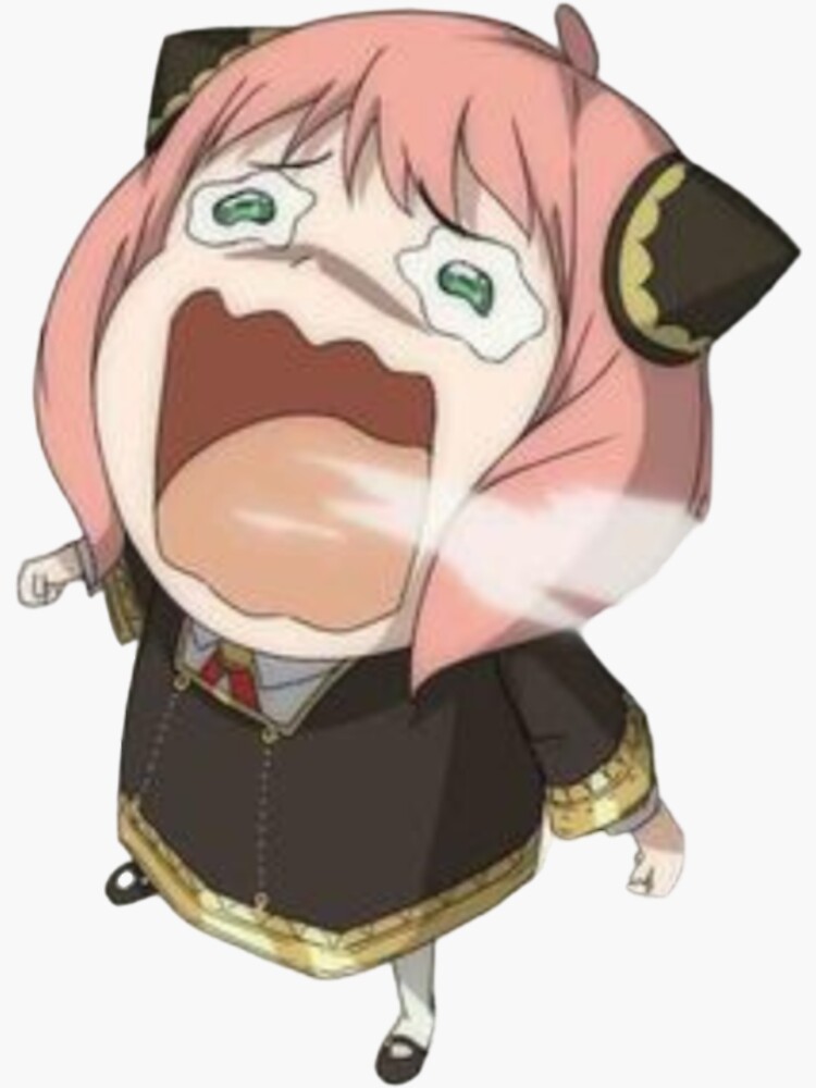 "The One Piece Is Real, Anya Crying" Sticker for Sale by Alexo10 ...