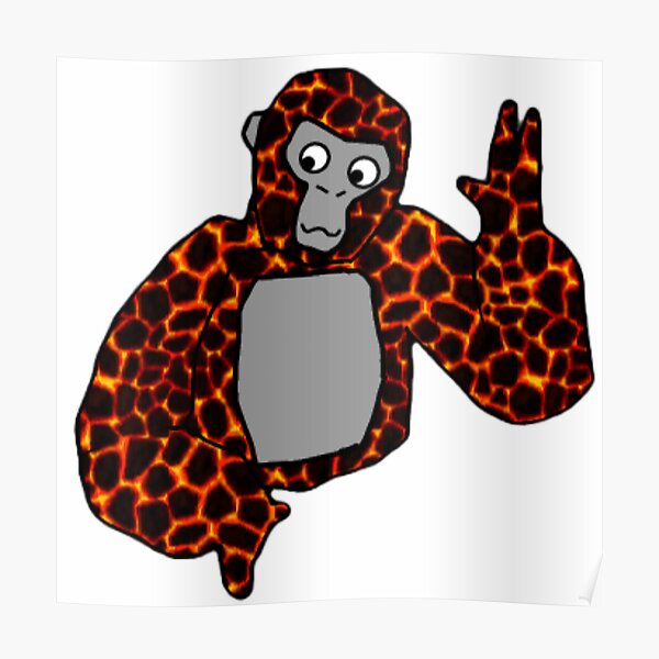 "Gorilla Tag lava monkey" Poster for Sale by FriesVRmerch | Redbubble