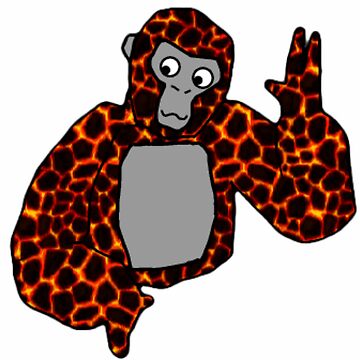 "Gorilla Tag lava monkey" Sticker for Sale by FriesVRmerch | Redbubble